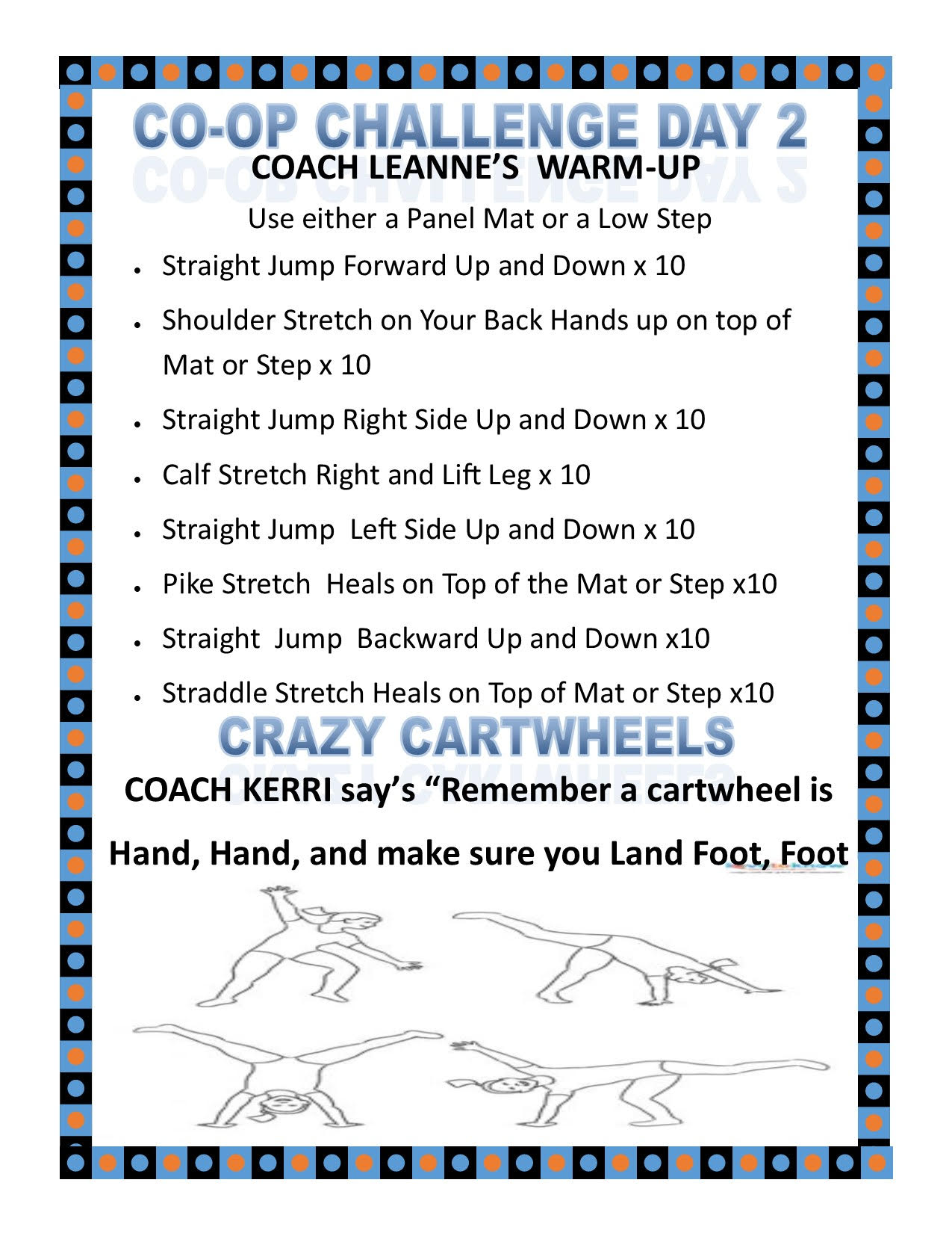 Events for August 2025 – Co-Op Gymnastics